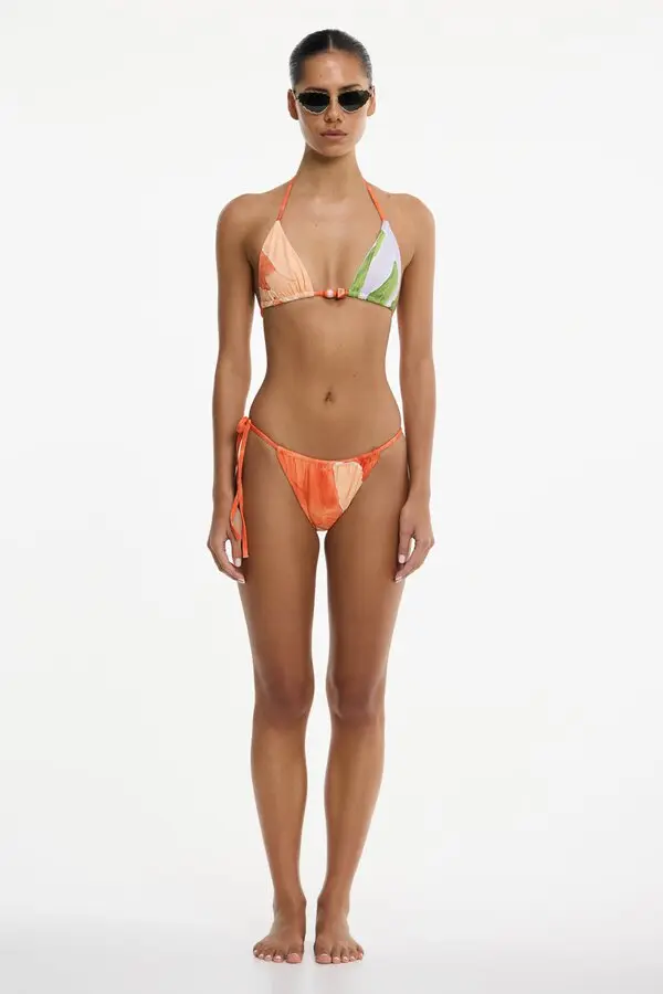 Significant Other Karah Triangle Bikini Top - Stamped Poppy