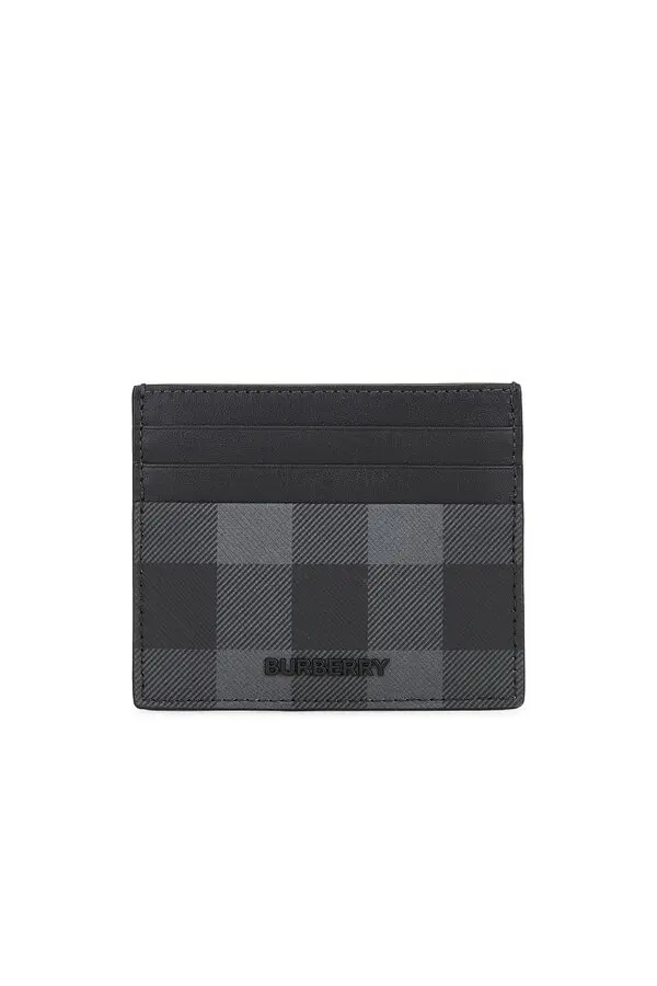 Burberry Tall Sandon Card Case In Black - Charcoal