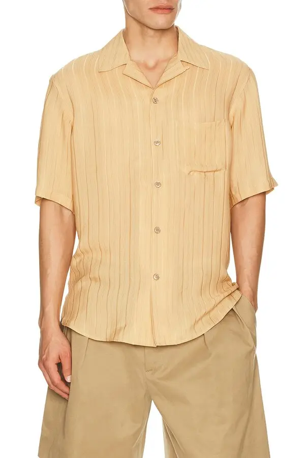 Saint Laurent Short Sleeve In Beige - Beige, Nude, & Taupe