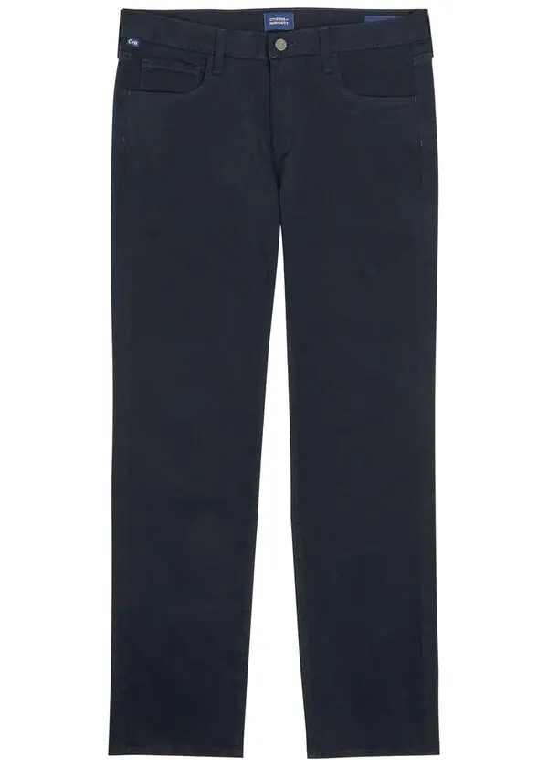 Citizens Of Humanity Elijah Straight-leg Stretch-twill Trousers - Navy