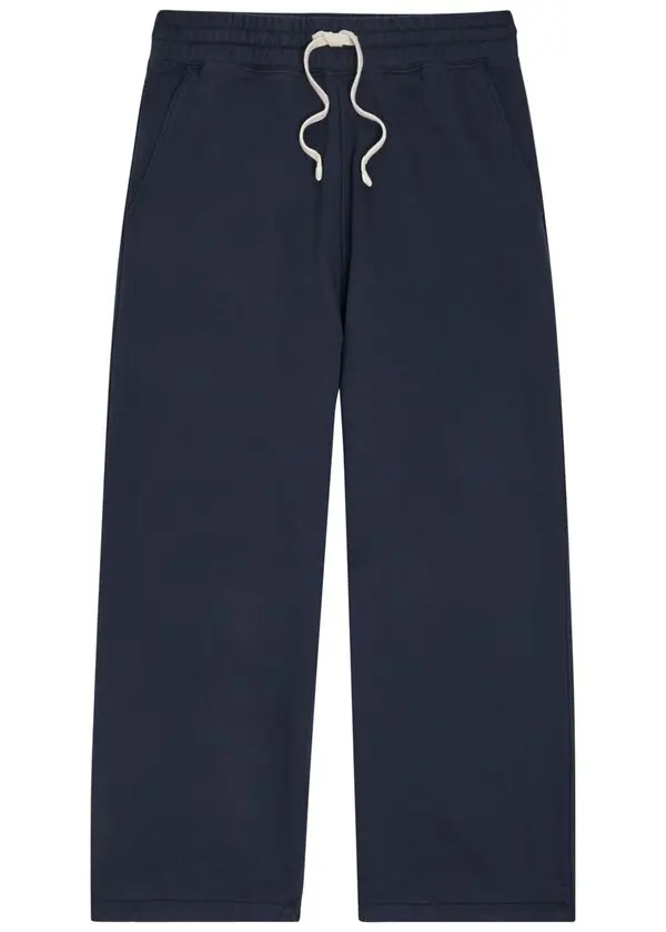 PICANTE Everyday Wide-leg Cotton Sweatpants - Navy