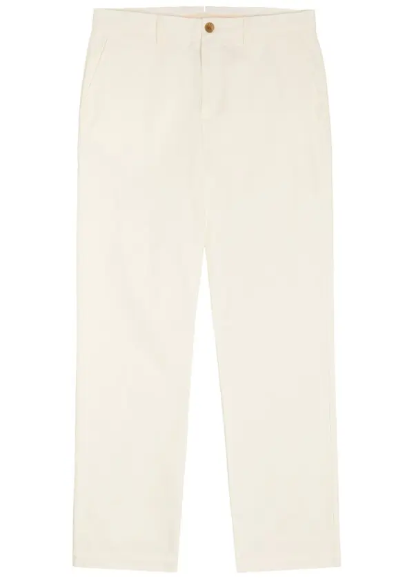 Sunspel Straight-leg Cotton Trousers - White