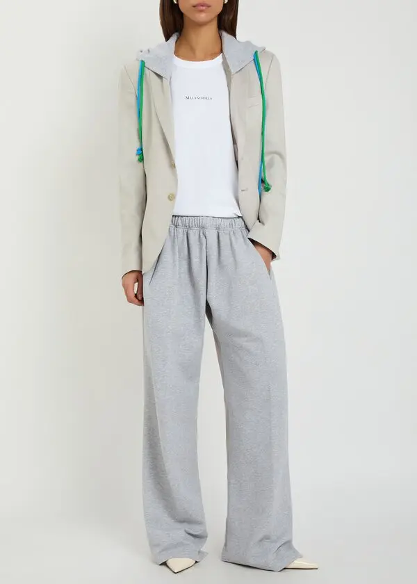 BETTTER Layered Hooded Wool-blend Blazer - Grey