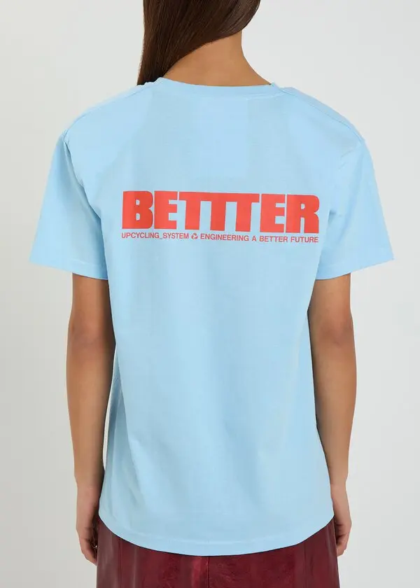 BETTTER Printed Cotton T-shirt - Blue