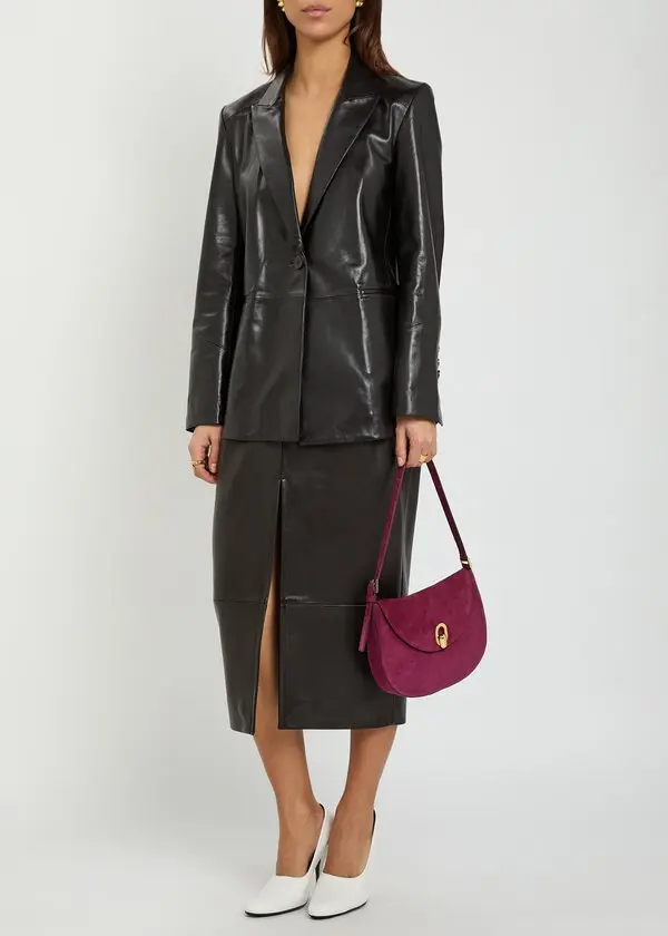 Nour Hammour Arden Leather Blazer