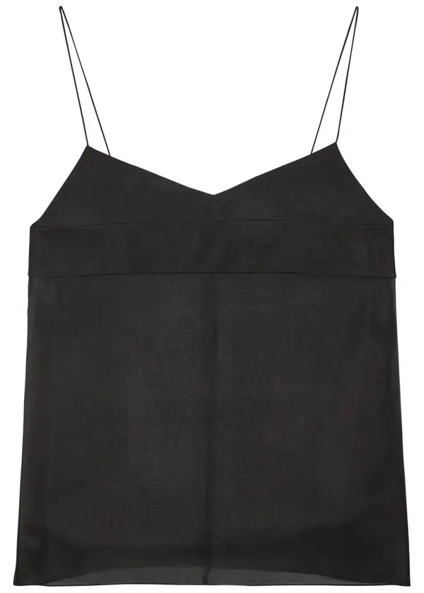 VORANIDA Jane Silk Organza Top - Black