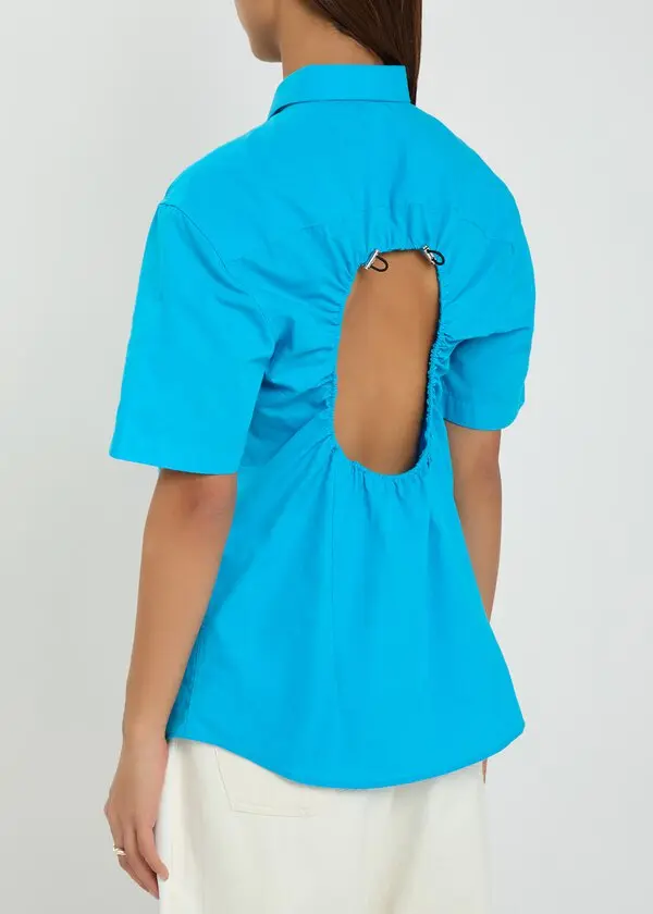 BETTTER Cut-out Cotton-blend Shirt