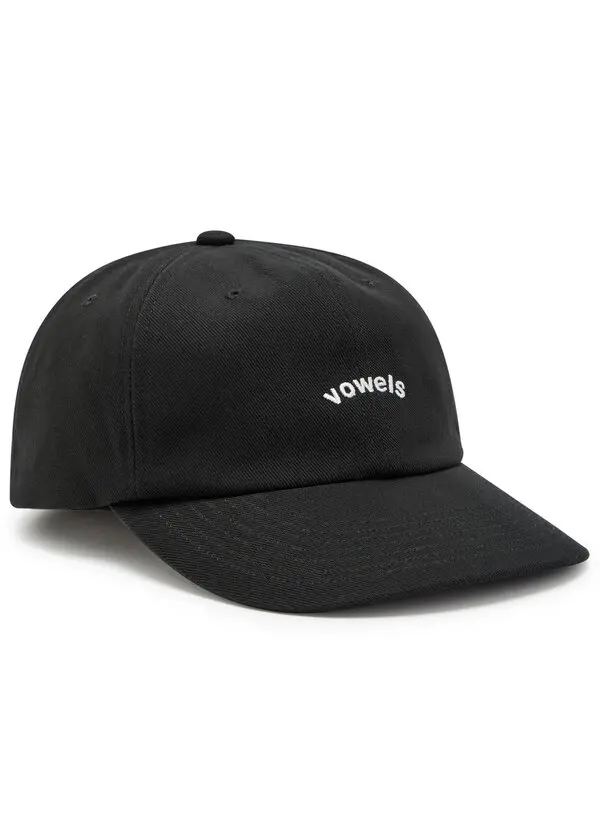 VOWELS Logo-embroidered Cotton Cap - Black