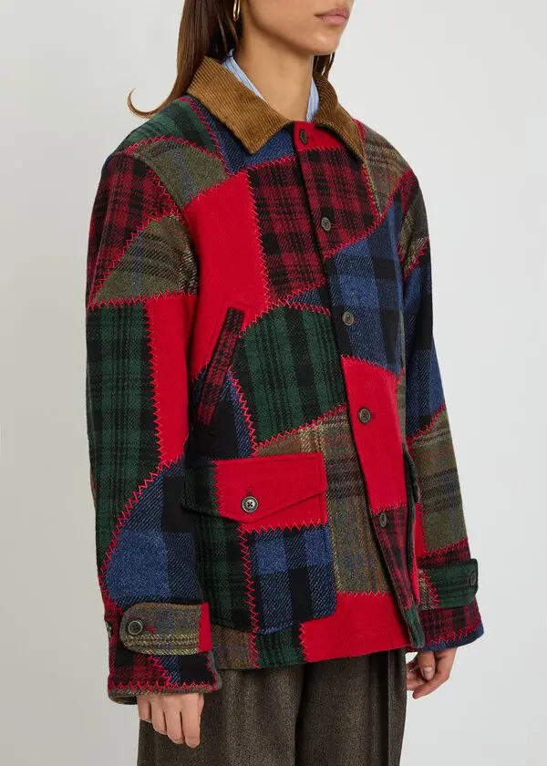 Polo Ralph Lauren Patchwork Wool-blend Jacket - Multicoloured 1