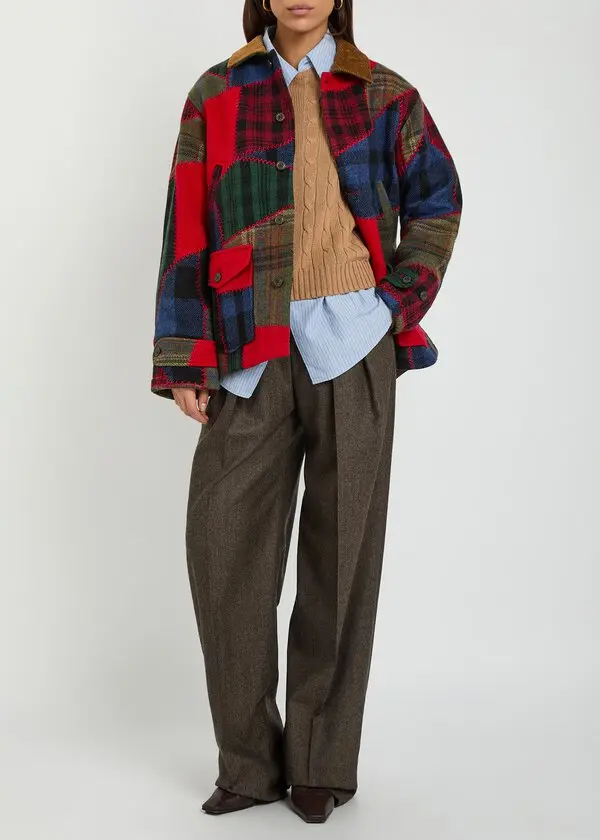 Polo Ralph Lauren Patchwork Wool-blend Jacket - Multicoloured 1