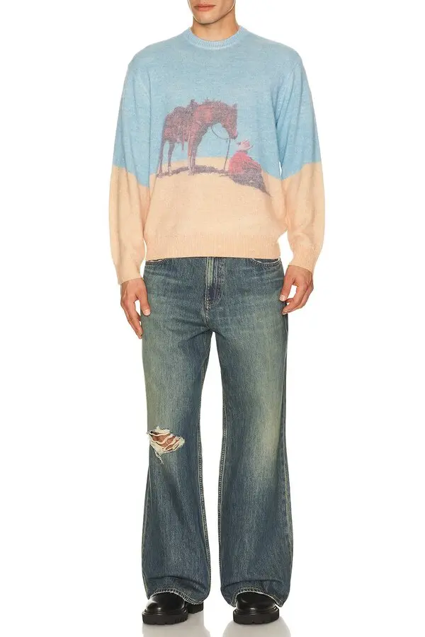 ONE OF THESE DAYS So Far Away Printed Sweater