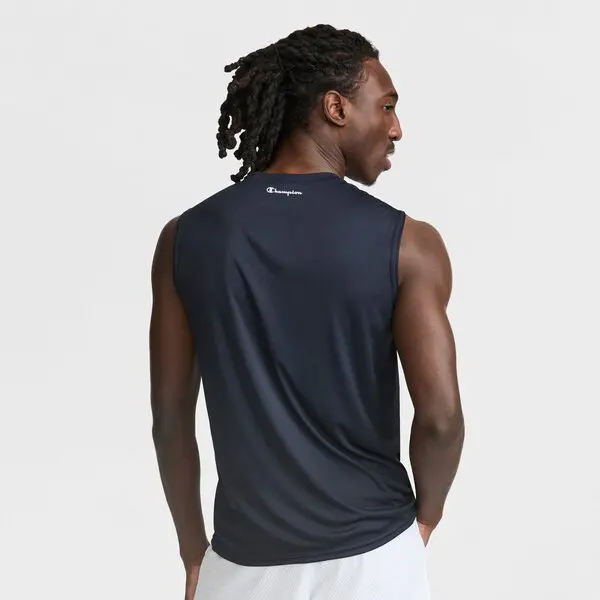 Champion Sport Muscle Tank With Reflective Logo - Deep Navy
