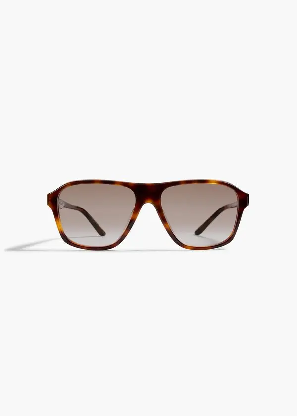Khaite X Oliver Peoples 1978rx Sunglasses - Dark Mahogany / Soft Tan Gradient