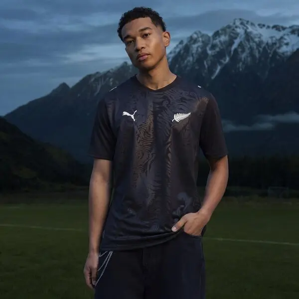PUMA New Zealand Home Soccer Jersey - Black