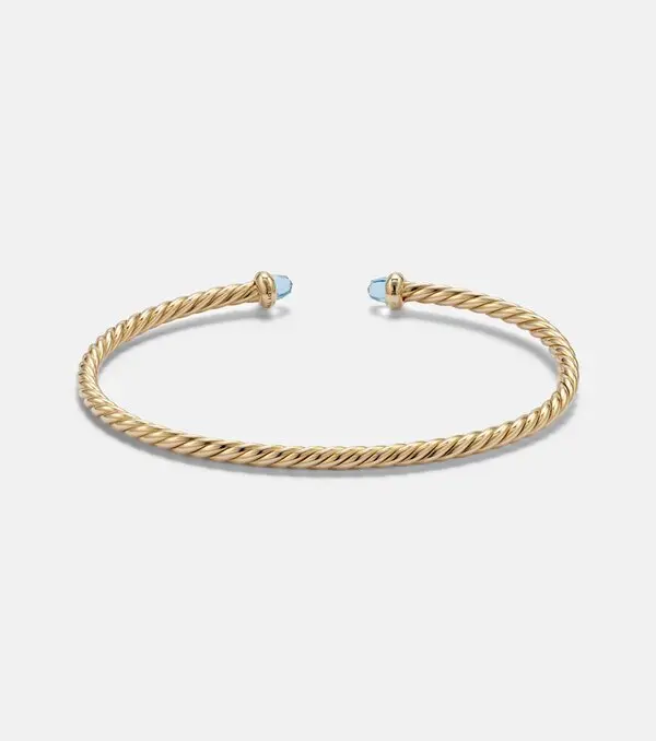 David Yurman Cablespira® Flex Micro Cuff Bracelet With Topaz