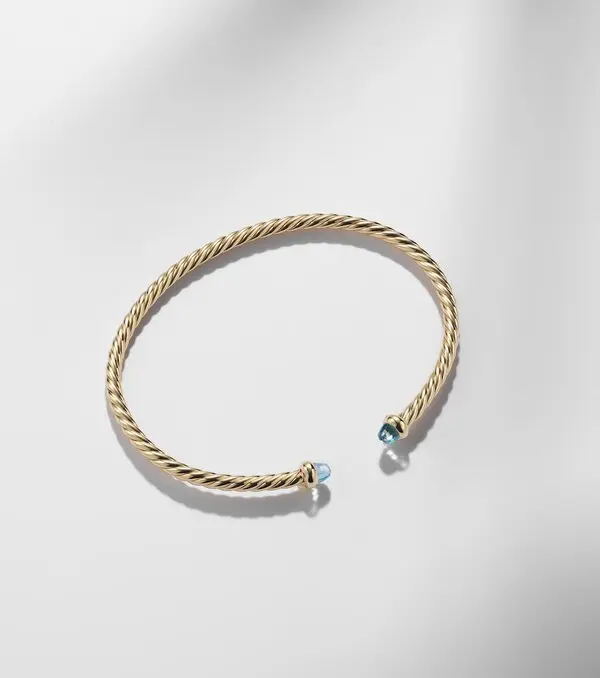 David Yurman Cablespira® Flex Micro Cuff Bracelet With Topaz