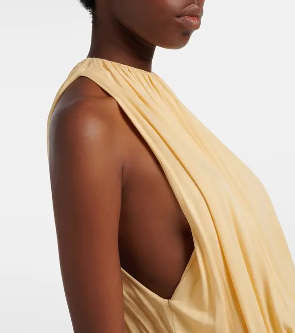 TOTEME Gathered Maxi Dress - Yellow