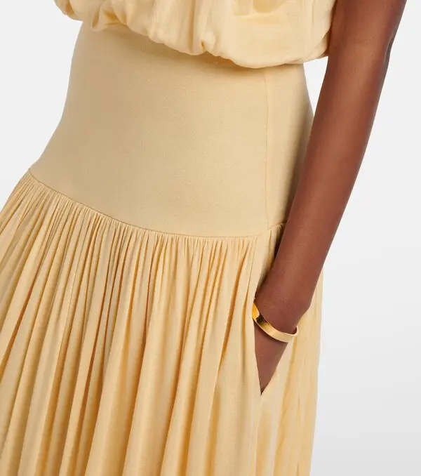 TOTEME Gathered Maxi Dress - Yellow