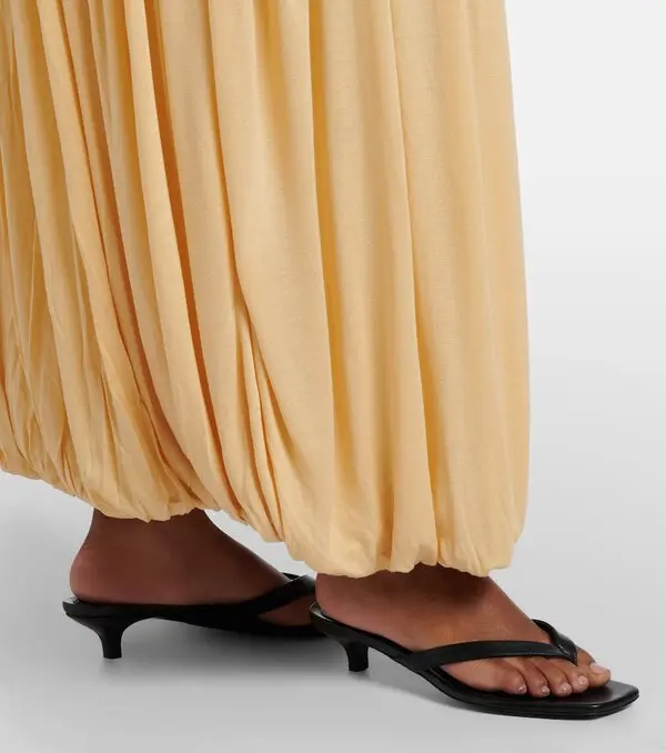 TOTEME Gathered Maxi Dress - Yellow