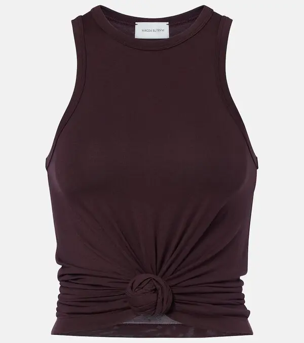Magda Butrym Cotton-blend Tank Top - Brown