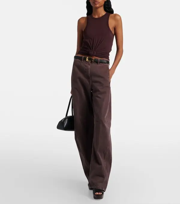 Magda Butrym Cotton-blend Tank Top - Brown