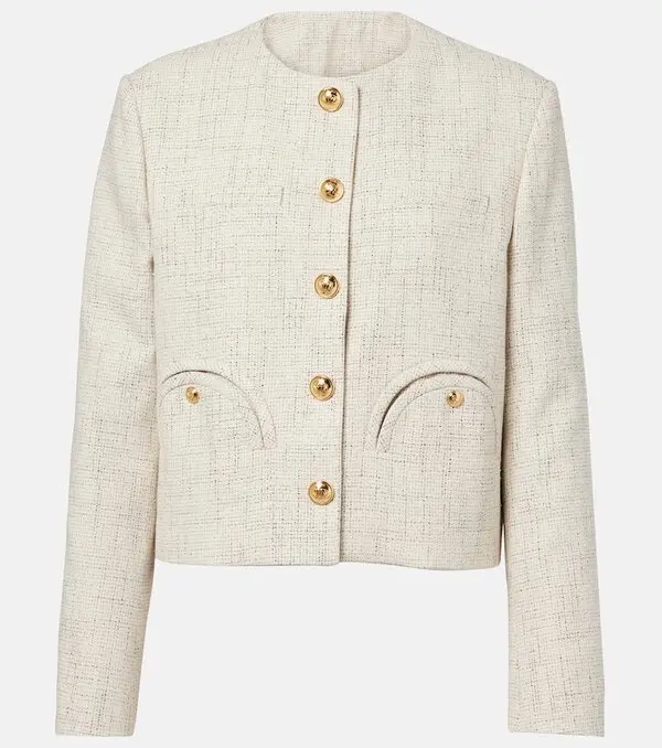 BLAZÉ MILANO Crancy Shamo Tweed Jacket - White