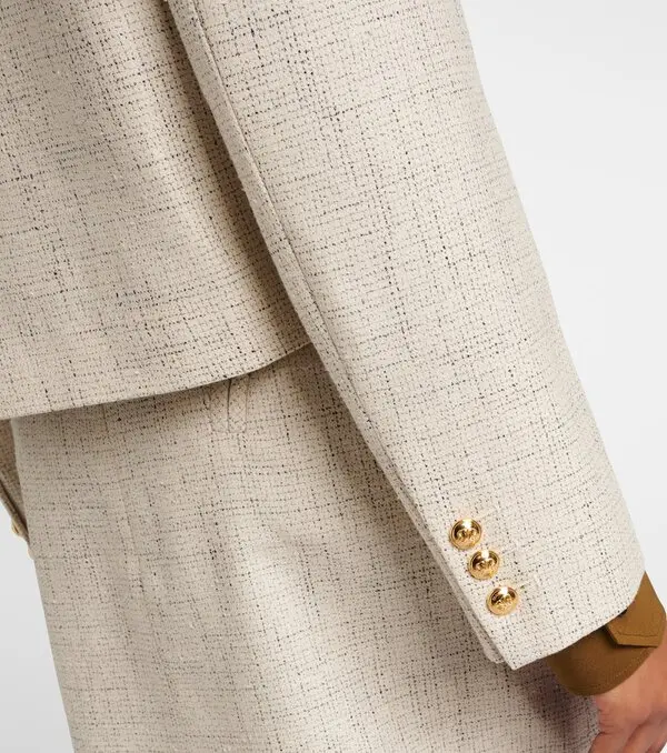 BLAZÉ MILANO Crancy Shamo Tweed Jacket - White
