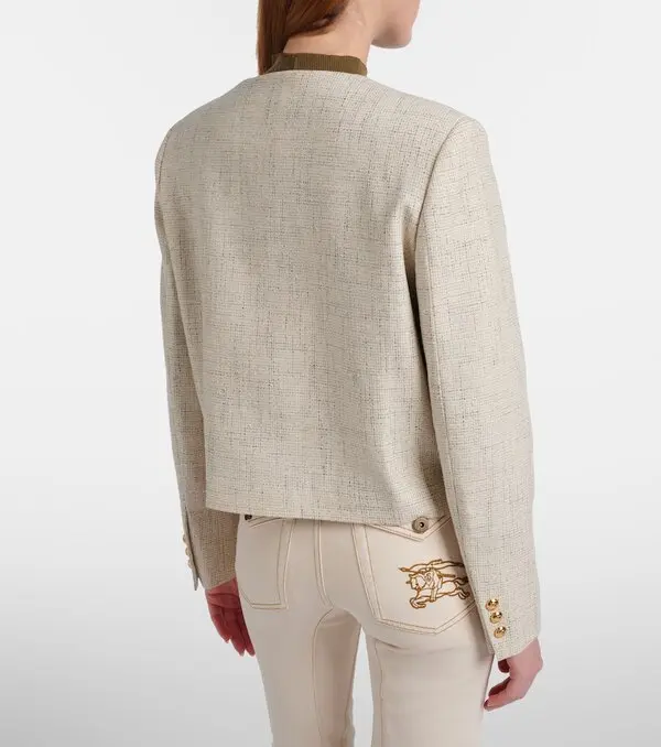 BLAZÉ MILANO Crancy Shamo Tweed Jacket - White