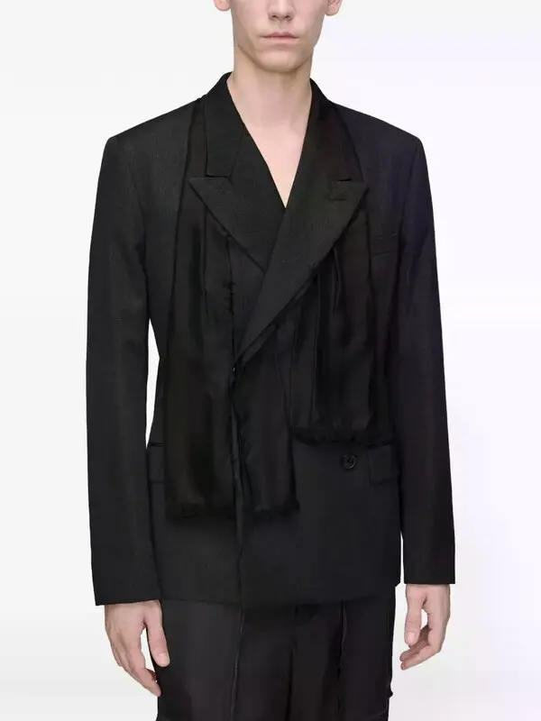 MAISON MARGIELA Scarf Tailored Wool Jacket