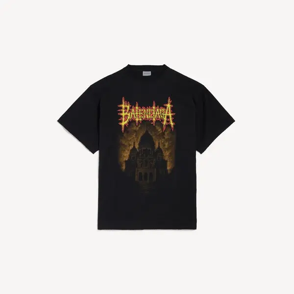 Balenciaga Sacré Coeur Oversized T-shirt - Black