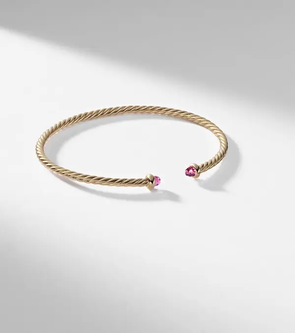 David Yurman Cablespira® Flex Micro Cuff Bracelet With Tourmaline