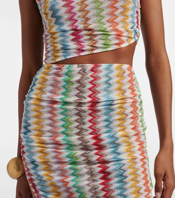 Missoni Zigzag Cutout Lamé Dress