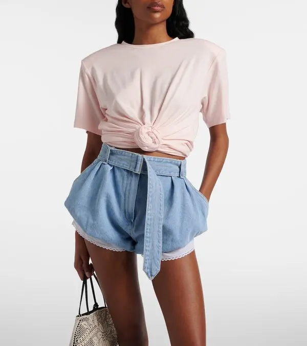 Magda Butrym High-rise Denim Shorts