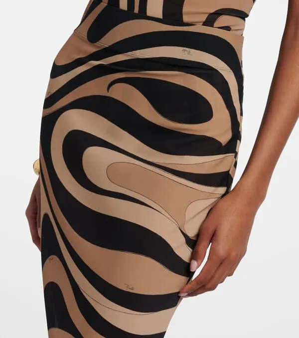 Emilio Pucci Marmo Tulle Maxi Skirt