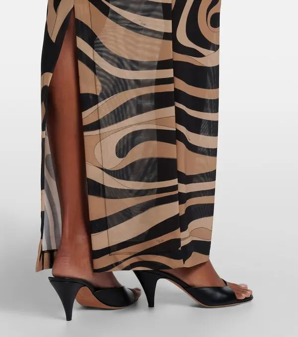 Emilio Pucci Marmo Tulle Maxi Skirt