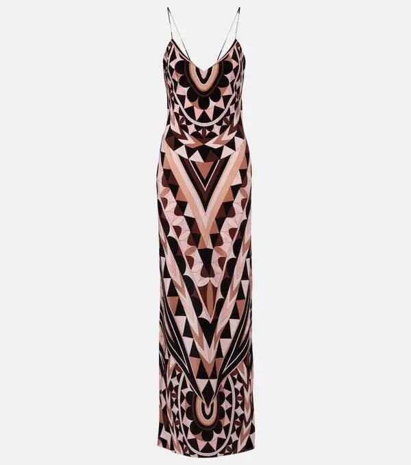 Emilio Pucci Manuba Silk Crepe De Chine Gown - Pink