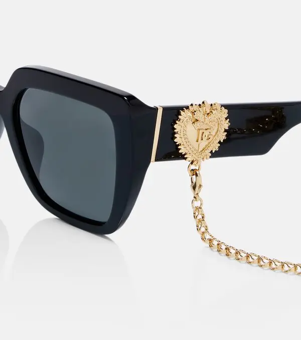Dolce & Gabbana Devotion Square Sunglasses - Black