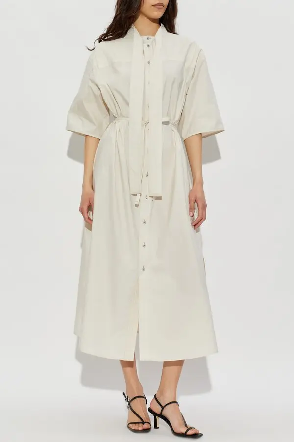 LEMAIRE Short-sleeve Midi Dress - Cream