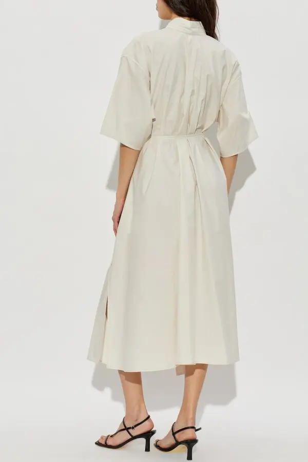 LEMAIRE Short-sleeve Midi Dress - Cream