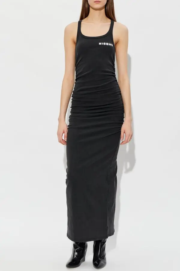 MISBHV Long Dress With Back Slit - Black