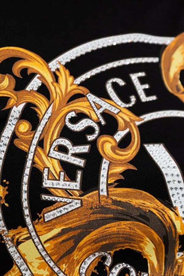Versace Printed Dress With Sequins