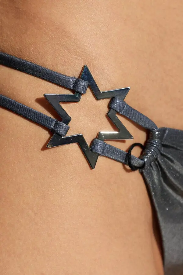MISBHV Metallic Bikini Bottom - Grey