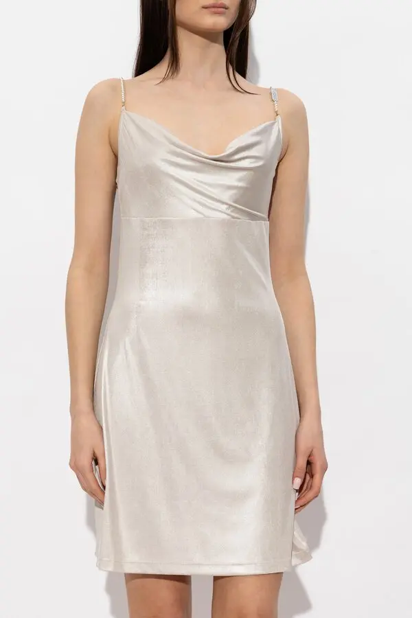 Versace Pearl-strap Mini Dress - Cream