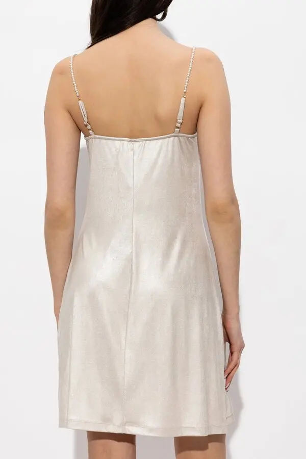 Versace Pearl-strap Mini Dress - Cream
