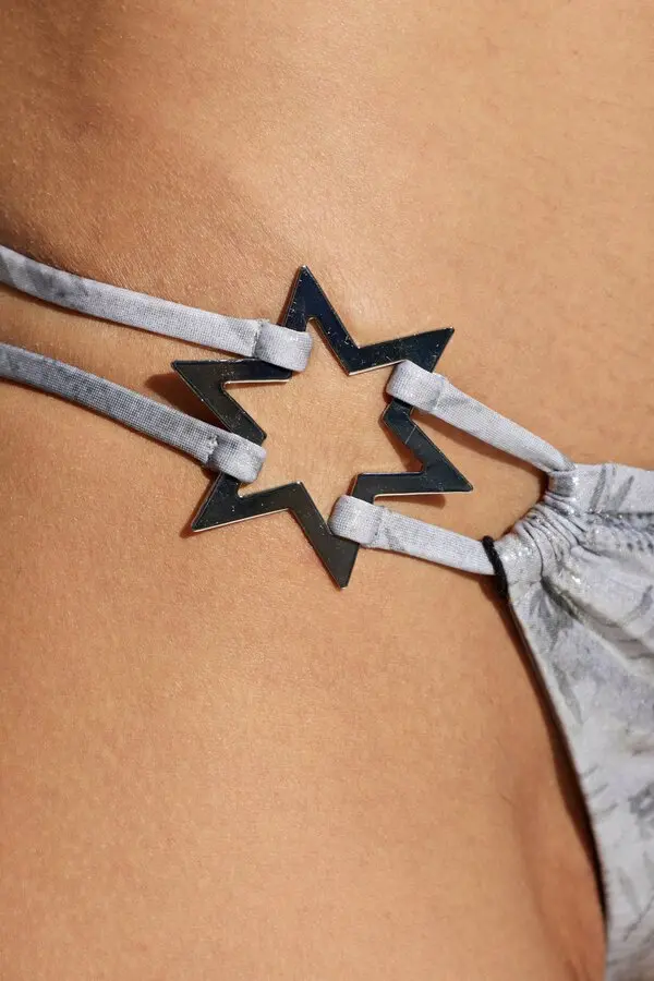 MISBHV Bikini Bottom With Star Embellishments - Grey