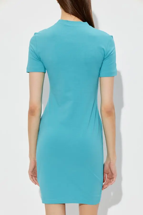 Versace Printed Sequined Dress - Blue