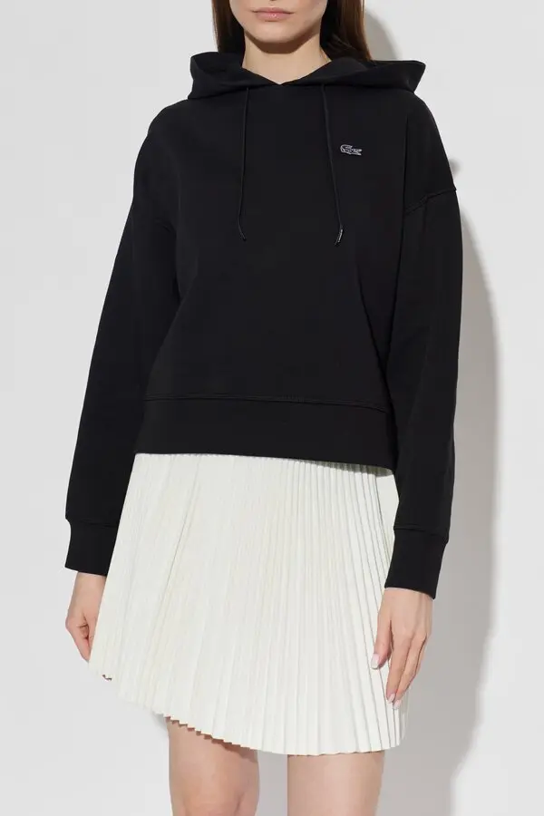 Lacoste Relaxed Fit Hoodie - Black
