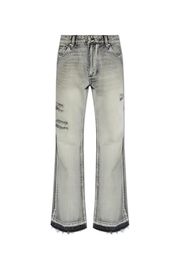 MISBHV Vintage Effect Bootcut Jeans - Grey