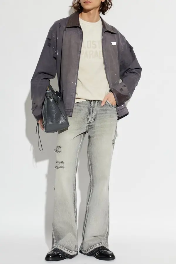 MISBHV Vintage Effect Bootcut Jeans - Grey