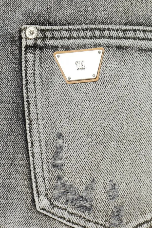 MISBHV Vintage Effect Bootcut Jeans - Grey